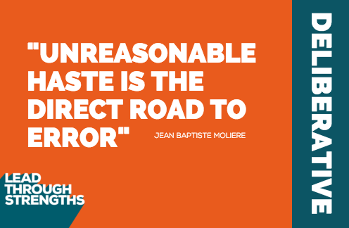 CliftonStrengths Deliberative - StrengthsFinder Talent #13 Of 34